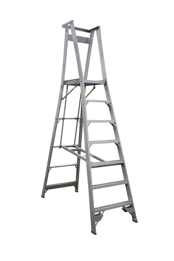 Indalex 7 Steps Aluminium Platform Ladder 150kg Rated