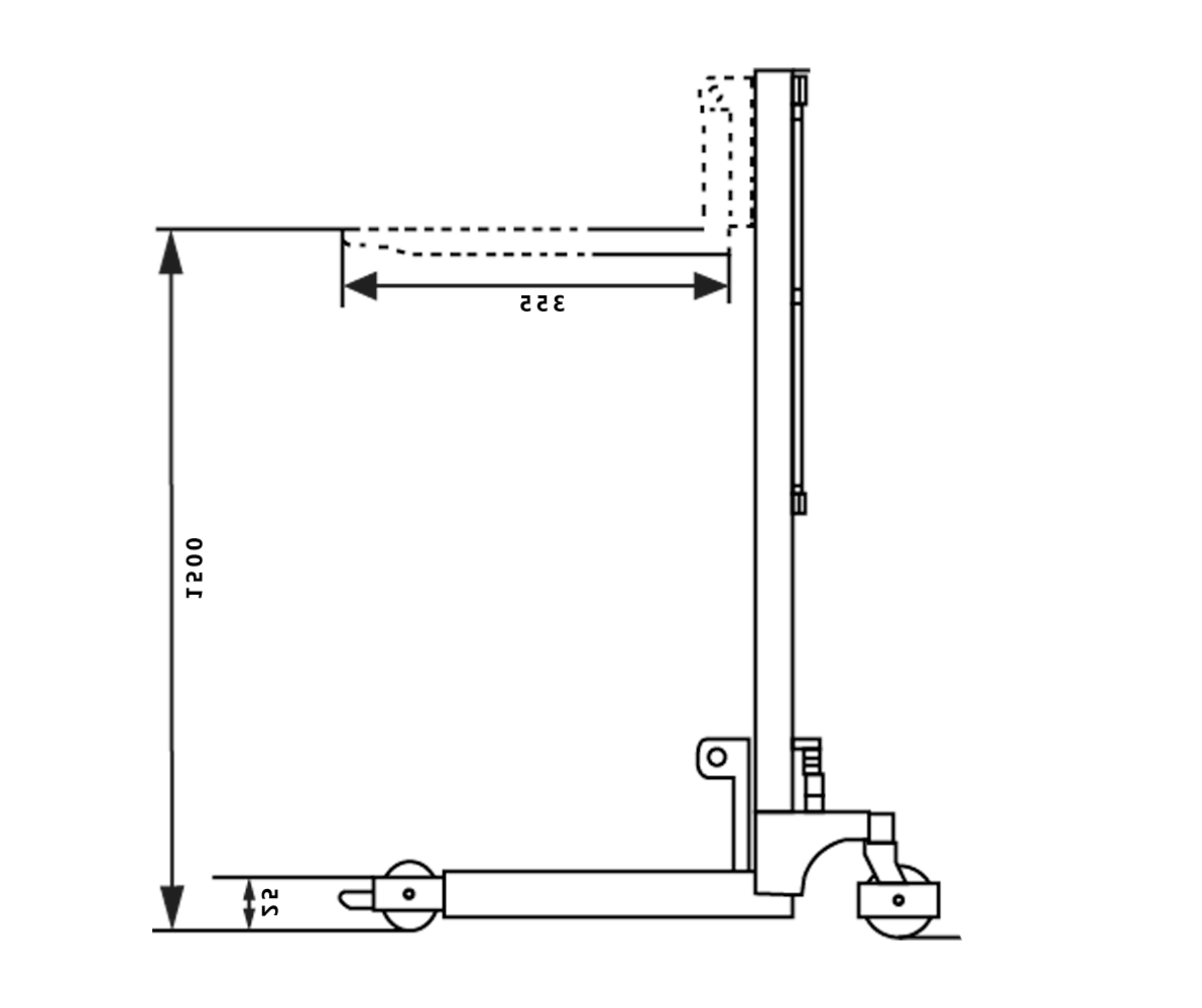 90kg Mini Aluminium Hand Stacker Lifter Trolley