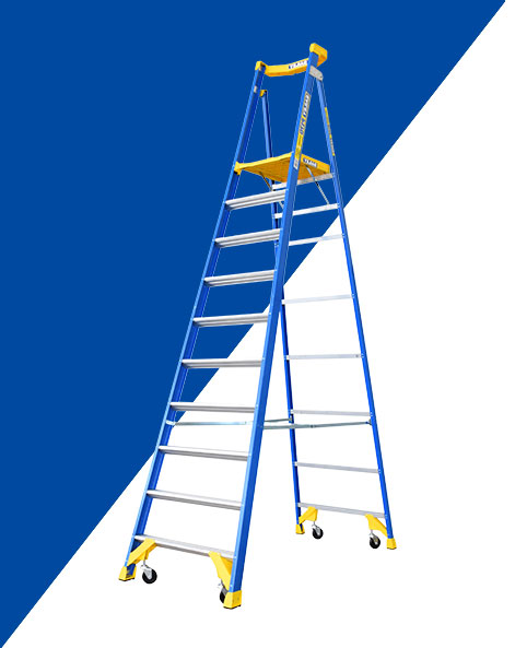 Bailey 10 Step Fibreglass Platform Ladder - 170kg Rated